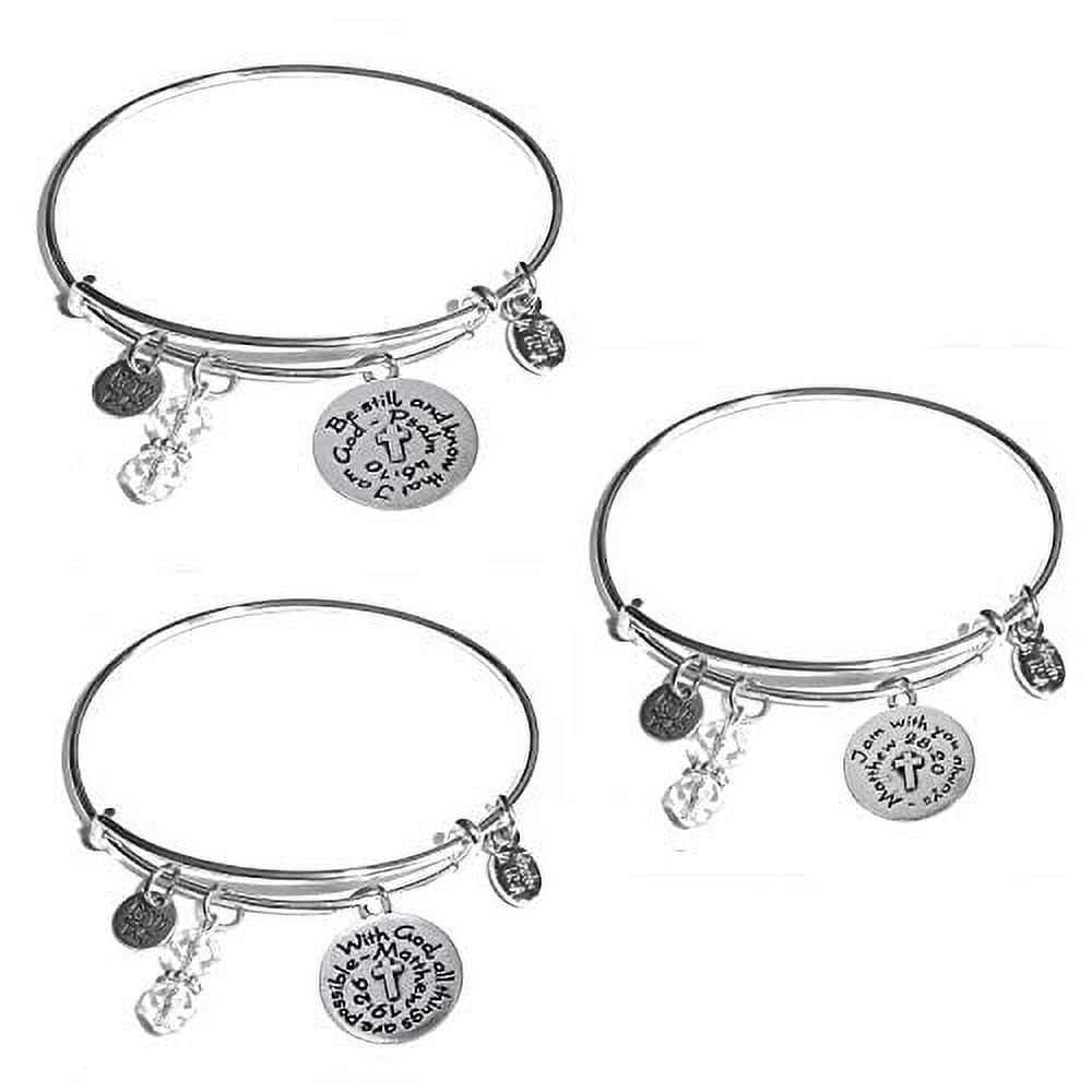 Hidden Hollow Beads Women's Stainless Steel Message Charm Expandable ...