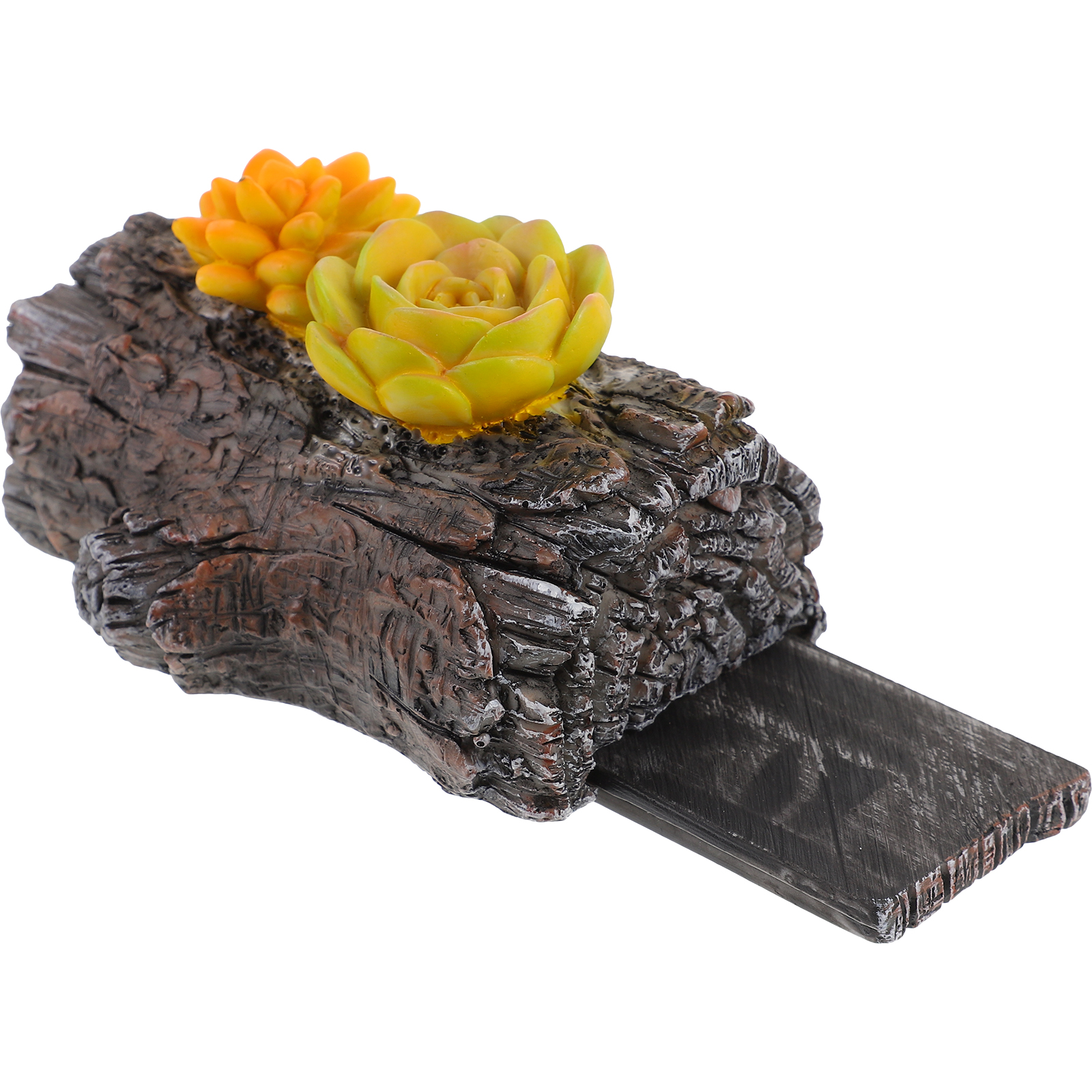 Raindrops Tree Stump Shaped Hidden Storage Box Dark Brown 1 Piece 4.4x2 ...