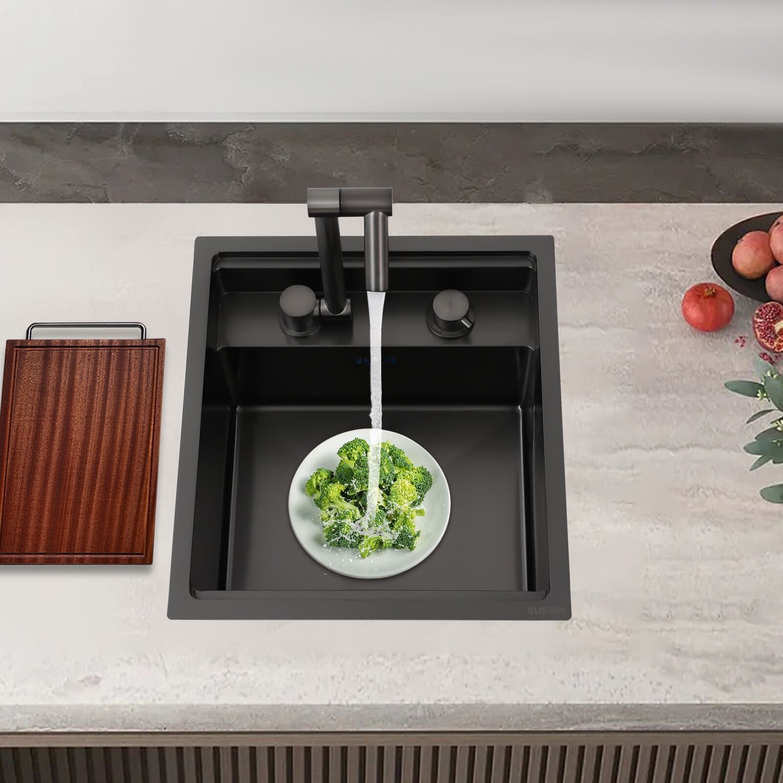 Hidden Kitchen Sink Single Bowl Bar, Small Size Sink, Stainless Steel ...