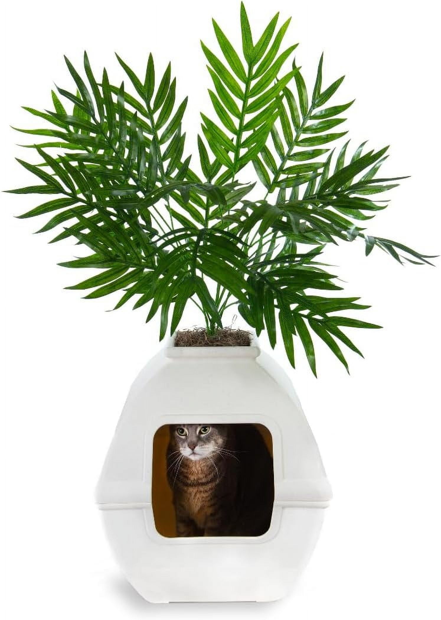 Hidden Litter Box Base Kit, Square Enclosed Cat Litter Box Planter with ...