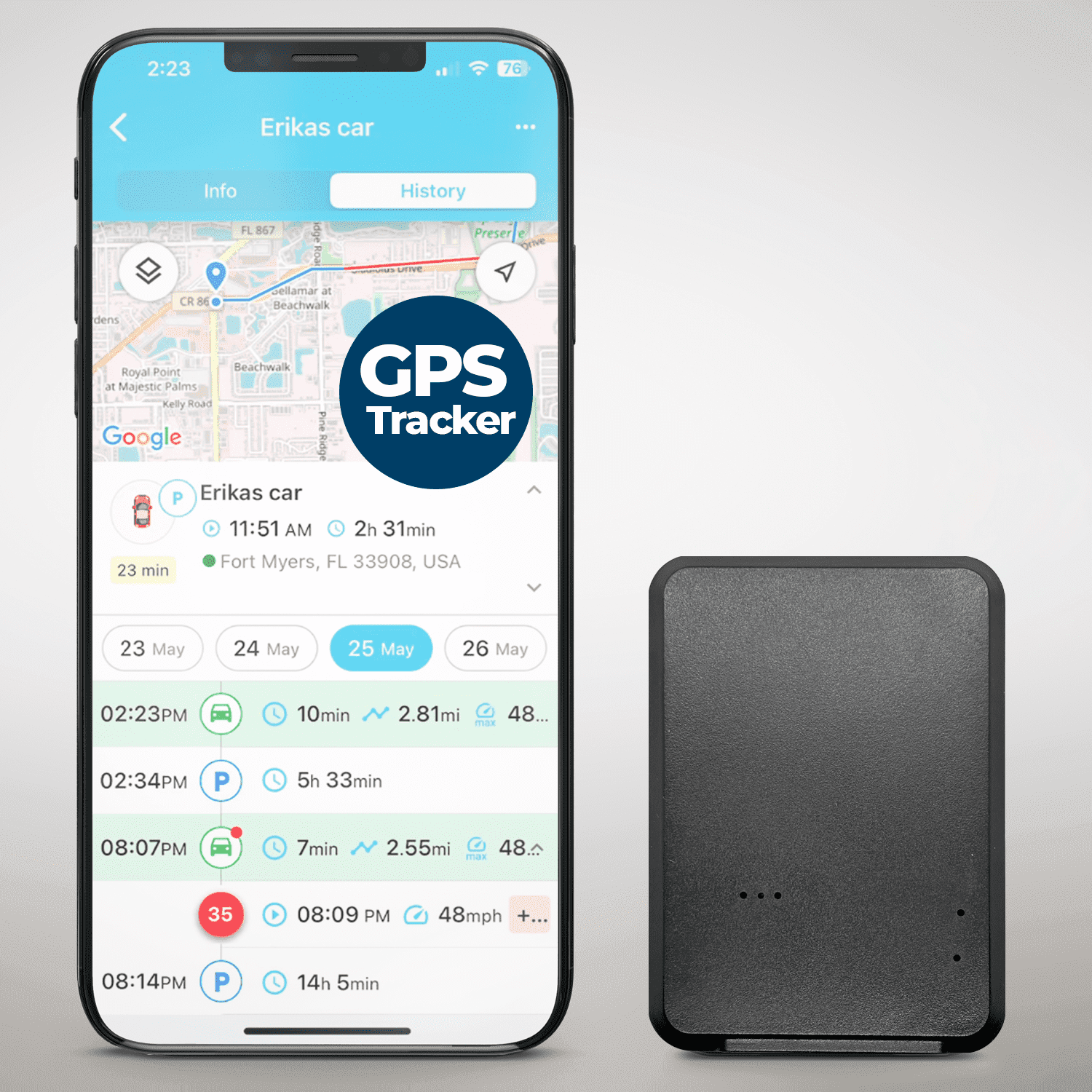 GPSnVision GNV-10K Magnetic GPS Car Locator, Real-Time Finder ...