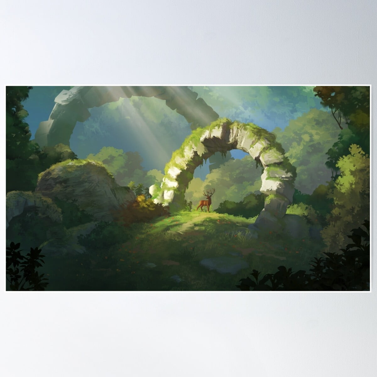 Hidden Pathway Poster Wall Art, Modern Wall Decor For Living Room ...