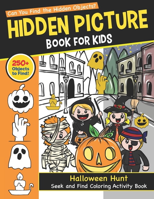 Hidden Picture Book for Kids: Halloween Hunt Seek And Find Coloring ...
