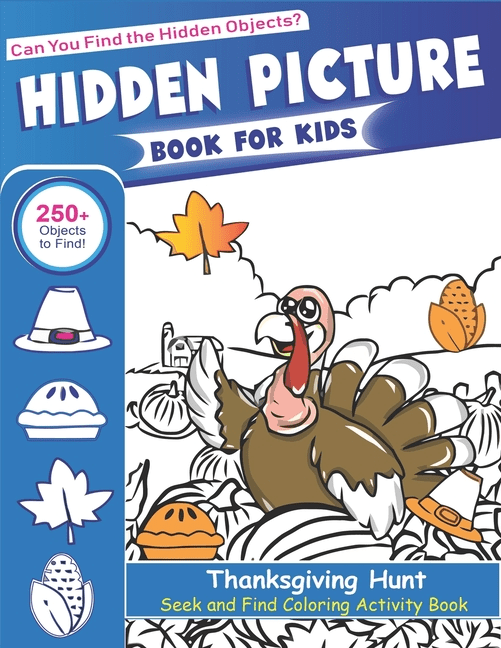 Hidden Picture Book for Kids, Thanksgiving Hunt Seek And Find Coloring ...