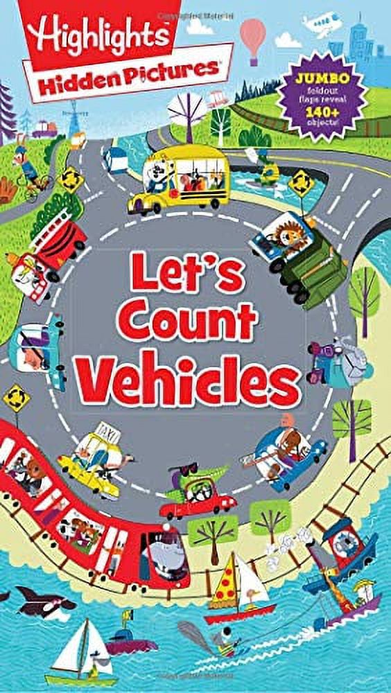 Pre-Owned Hidden Pictures Let's Count Vehicles (Highlights Hidden Pictures Foldout-Fun Puzzle ...