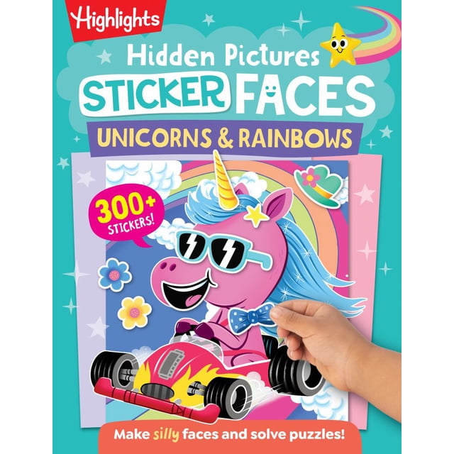 HIGHLIGHTS: Hidden Pictures Sticker Faces: Unicorns and Rainbows ...
