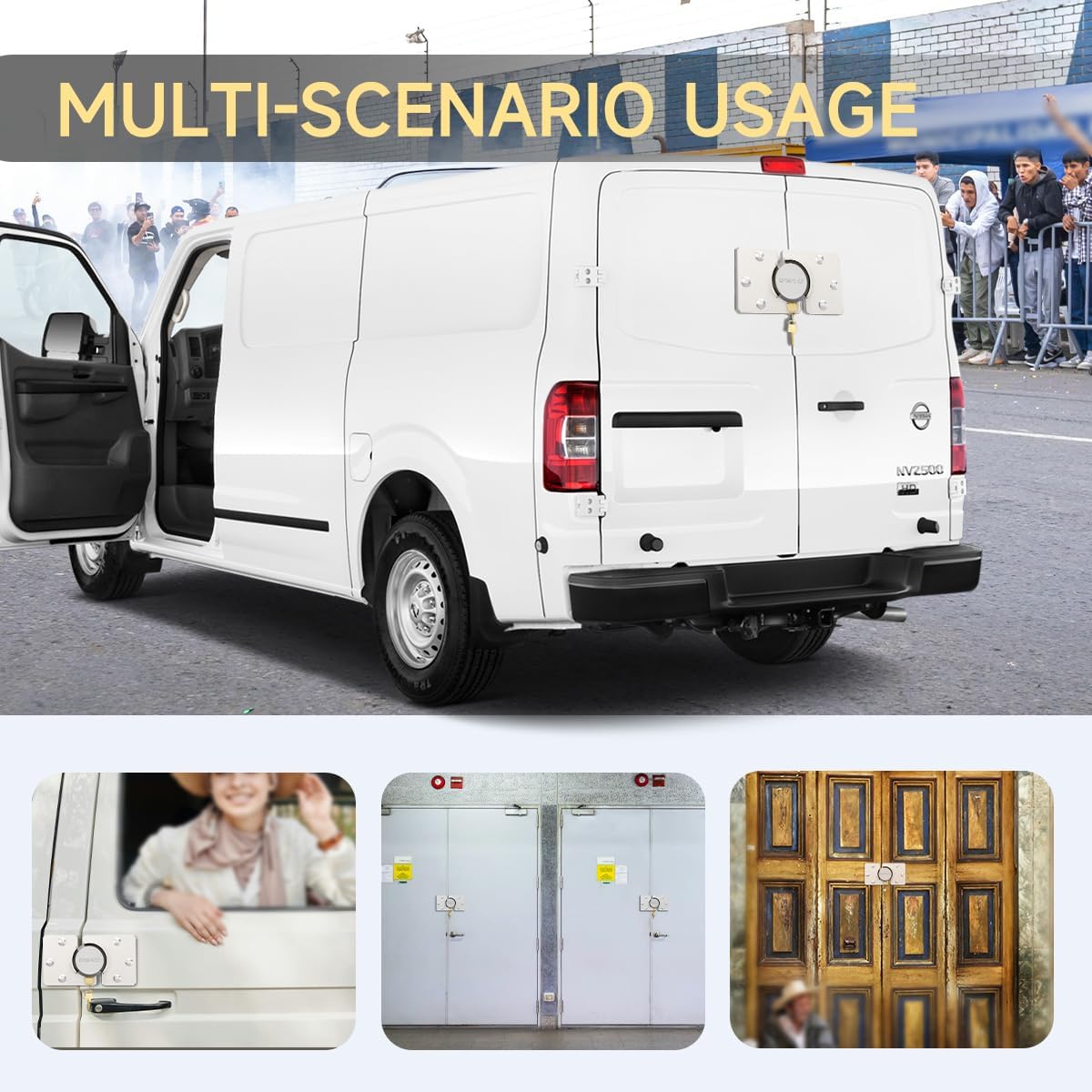 Hidden Shackle Padlocks, Solid Steel Trailer Door Locks For Cargo ...