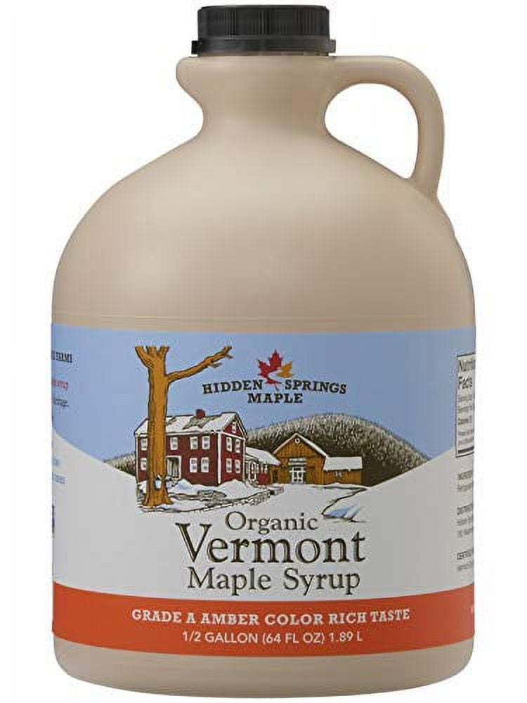 Hidden Springs Maple Vermont Maple Syrup, Grade A Amber Rich, 64 oz ...