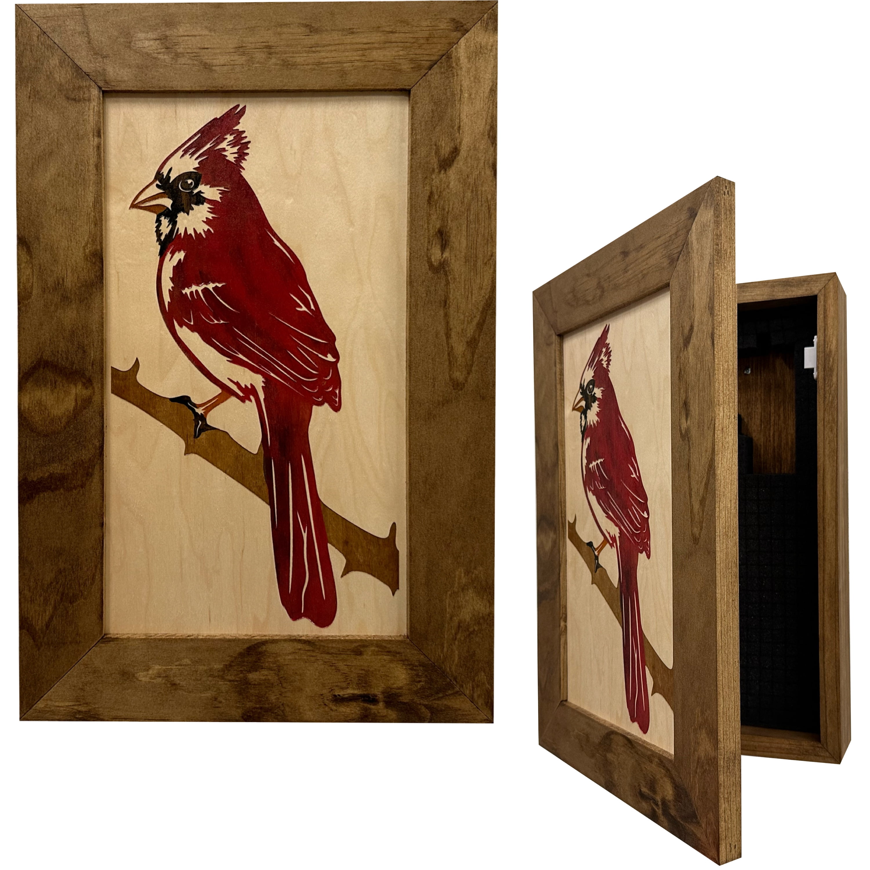 Hidden Storage Cabinet Red Cardinal Bird by Bellewood Designs - Walmart.com