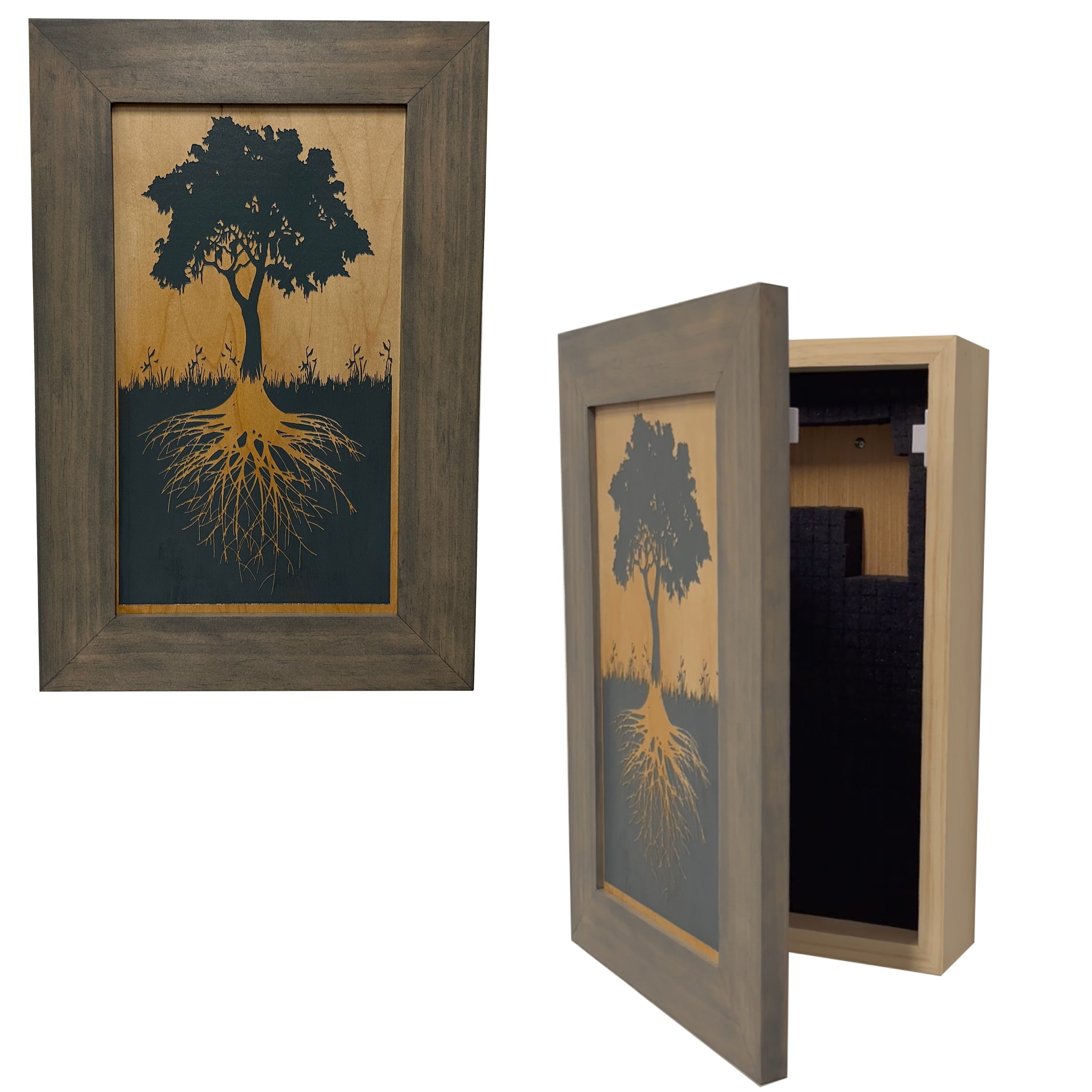 Hidden Storage Cabinet Tree Roots Silhouette, Tree of Life Concealment ...