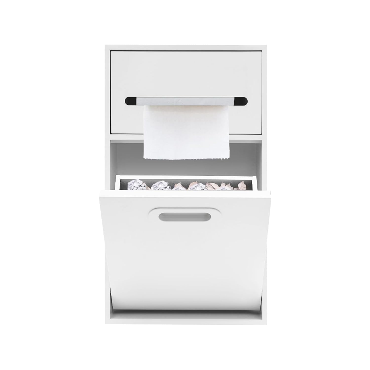 Hidden Trash Can 2-Tier Tilt Out Trash Bin Cabinet Stainless Steel ...
