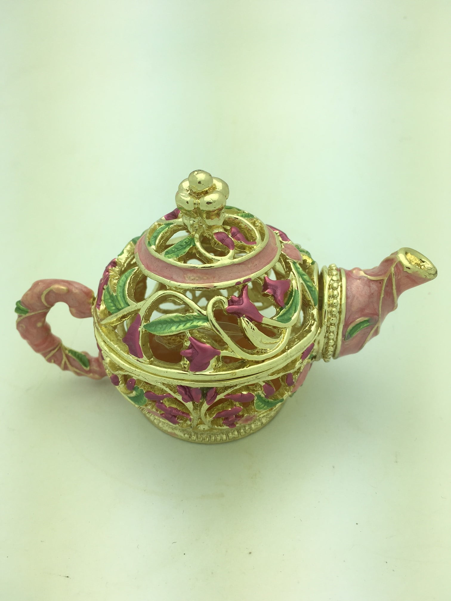 Hidden Treasures Flower Teapot Trinket Box TT1453 - Walmart.com