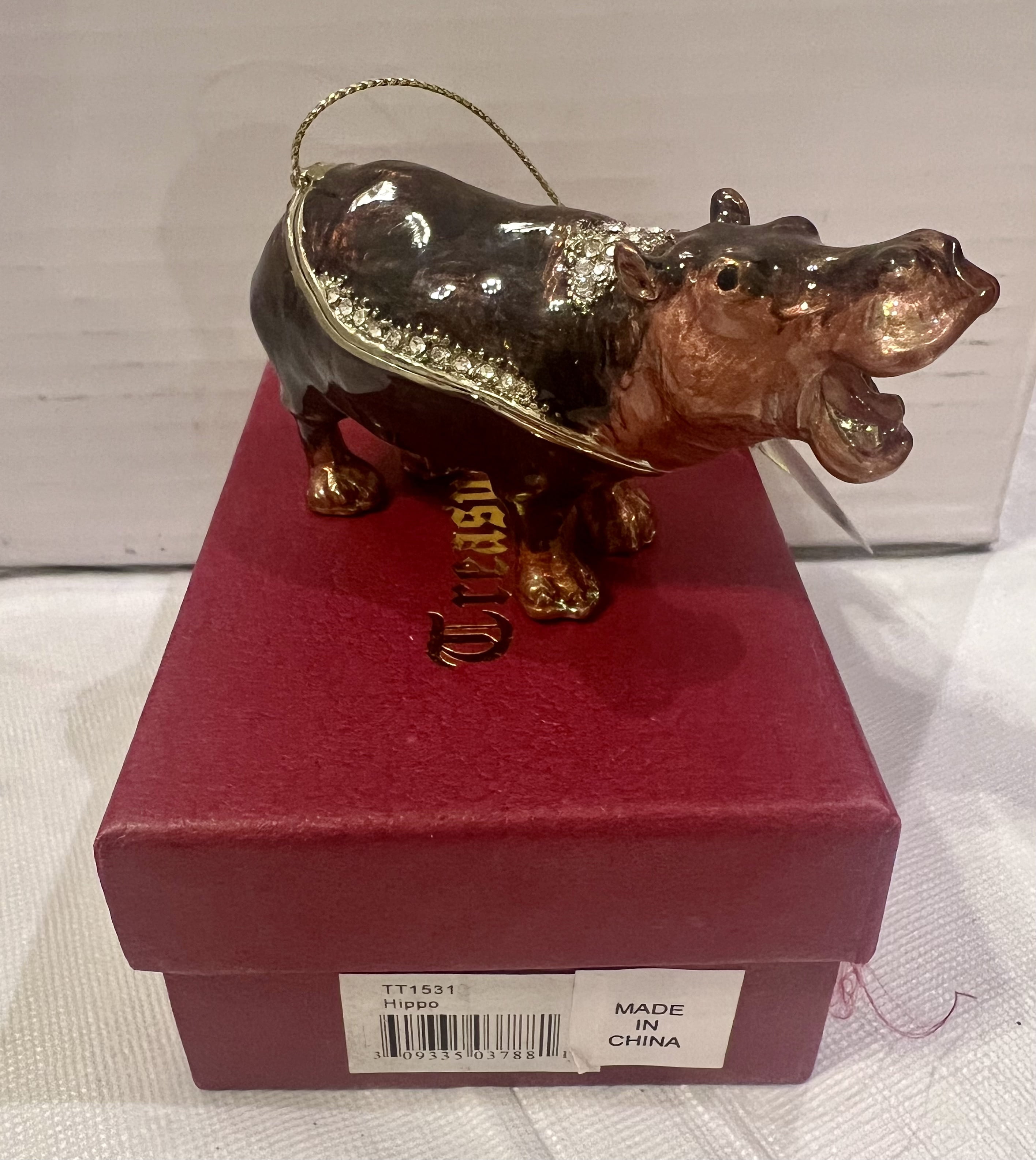 Hidden Treasures Hippo Trinket Box TT1531 - Walmart.com