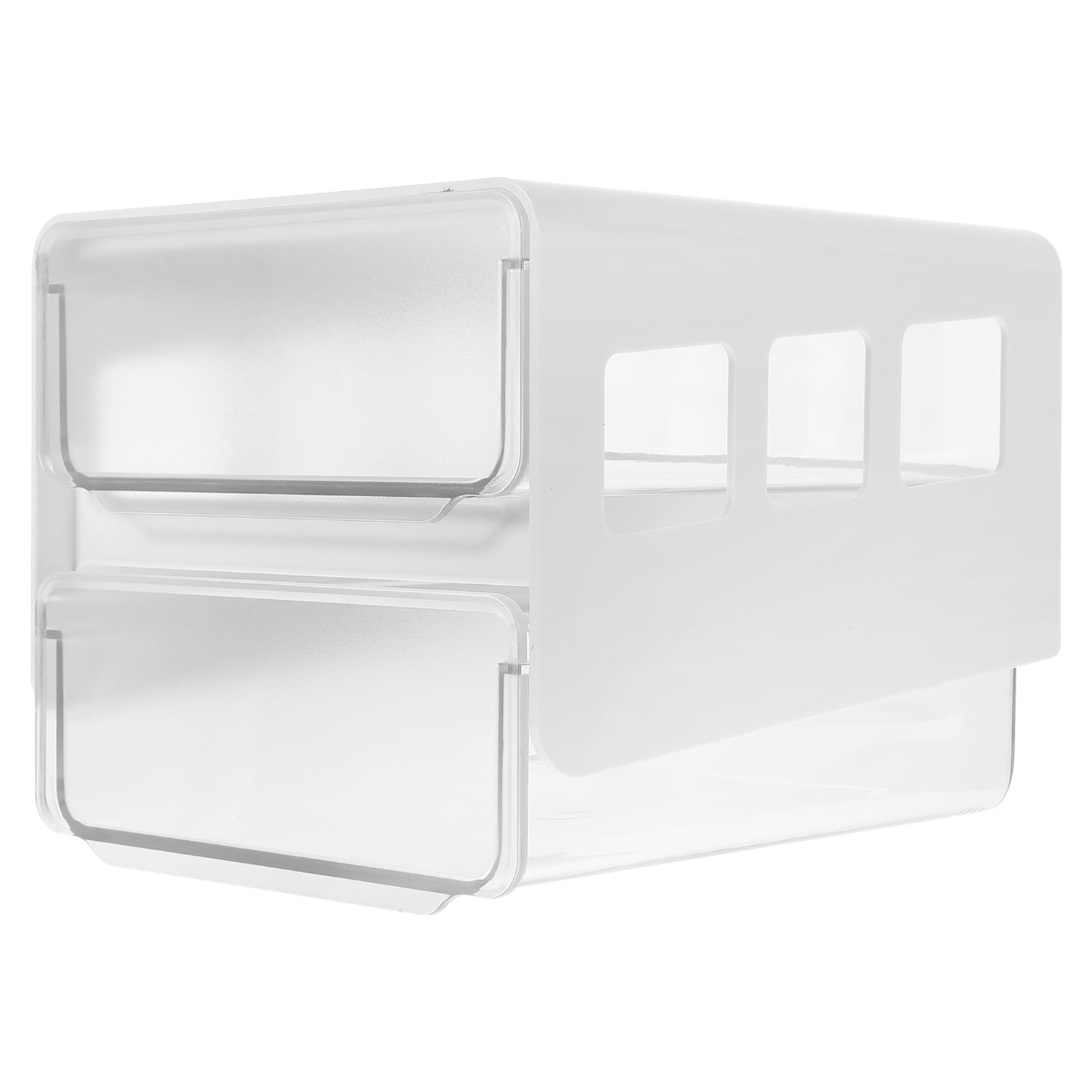 CIMAXIC White ABS PP Hidden Design Rectangular Desk Organizer Under ...