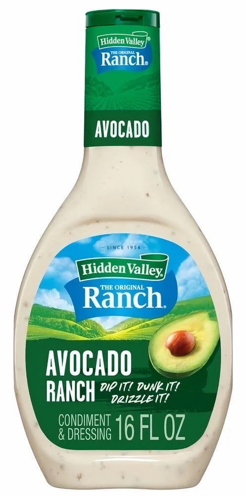 Hidden Valley Avocado Ranch Salad Dressing 16oz (Pack of 10) - Walmart.com