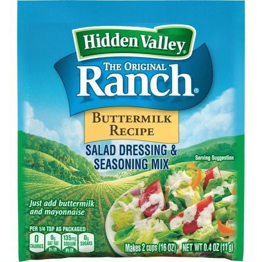 Hidden Valley Buttermilk Ranch Salad Dressing & Seasoning Mix, Gluten ...