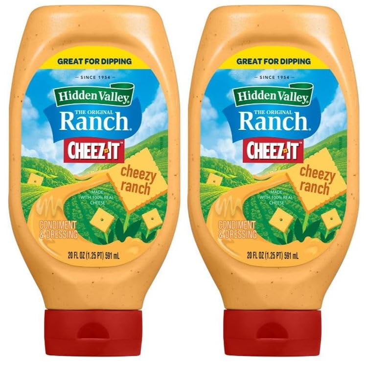 Hidden Valley Cheez it Ranch 20 Oz, Cheddar Cheesy Dip Snack, Pack of 2 ...