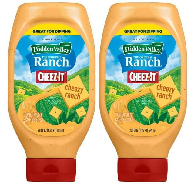 Hidden Valley Cheez it Ranch 20 Oz, Cheddar Cheesy Dip Snack, Pack of 2 ...