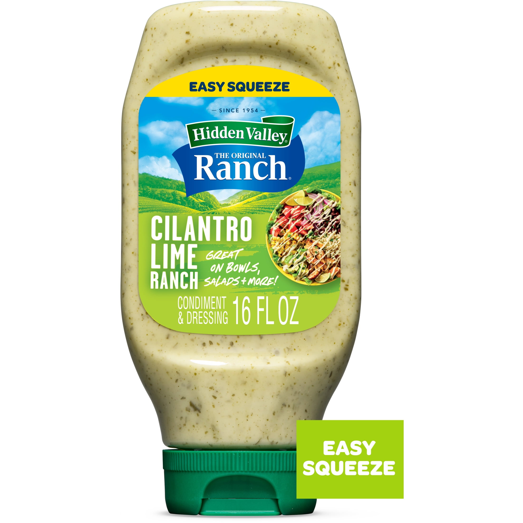 Hidden Valley Cilantro Lime Ranch Condiment and Dressing, Easy Squeeze ...