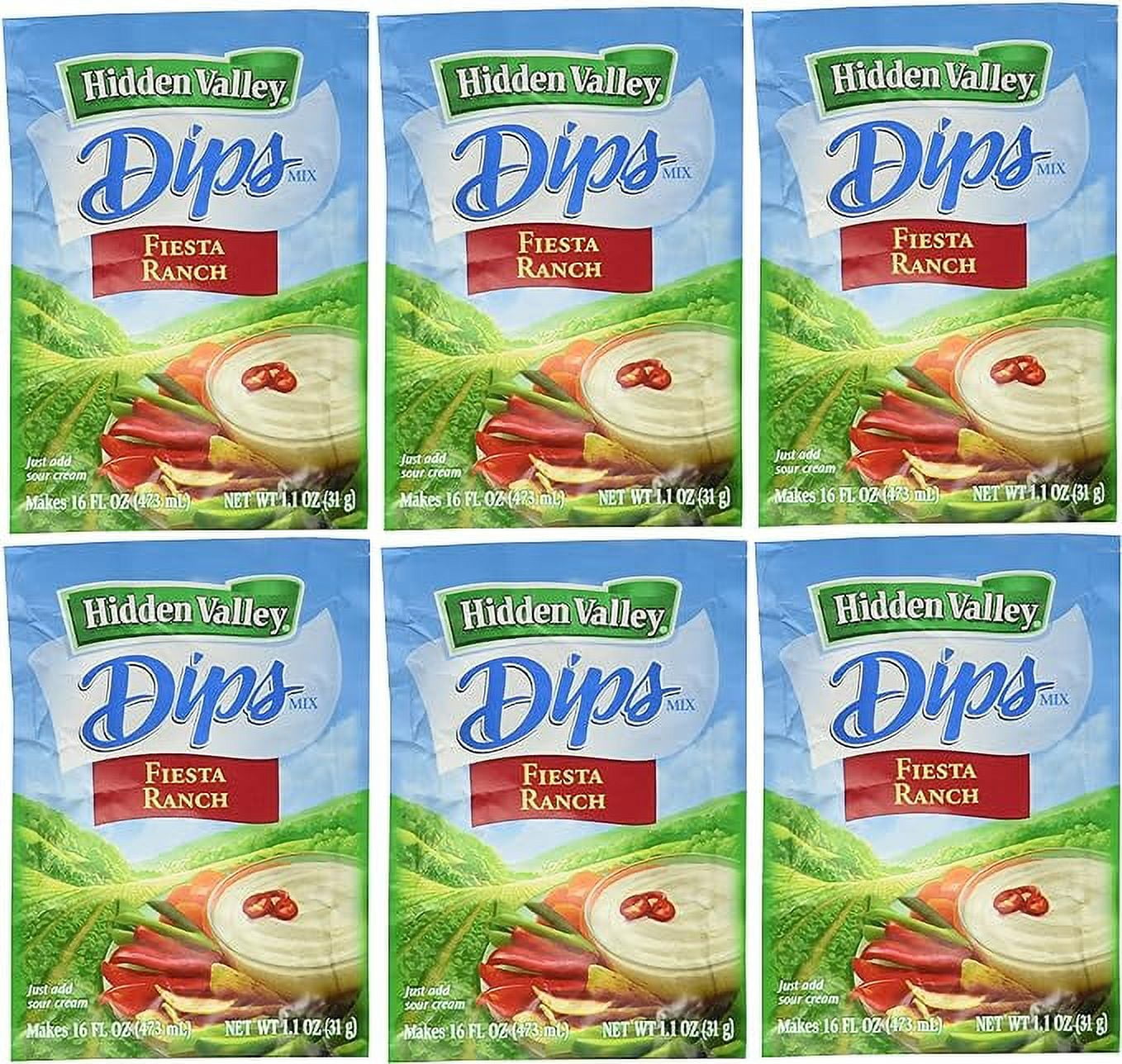 Hidden Valley Fiesta Ranch Dips Mix, 1.1 Ounce - Pack of 6 - Walmart.com