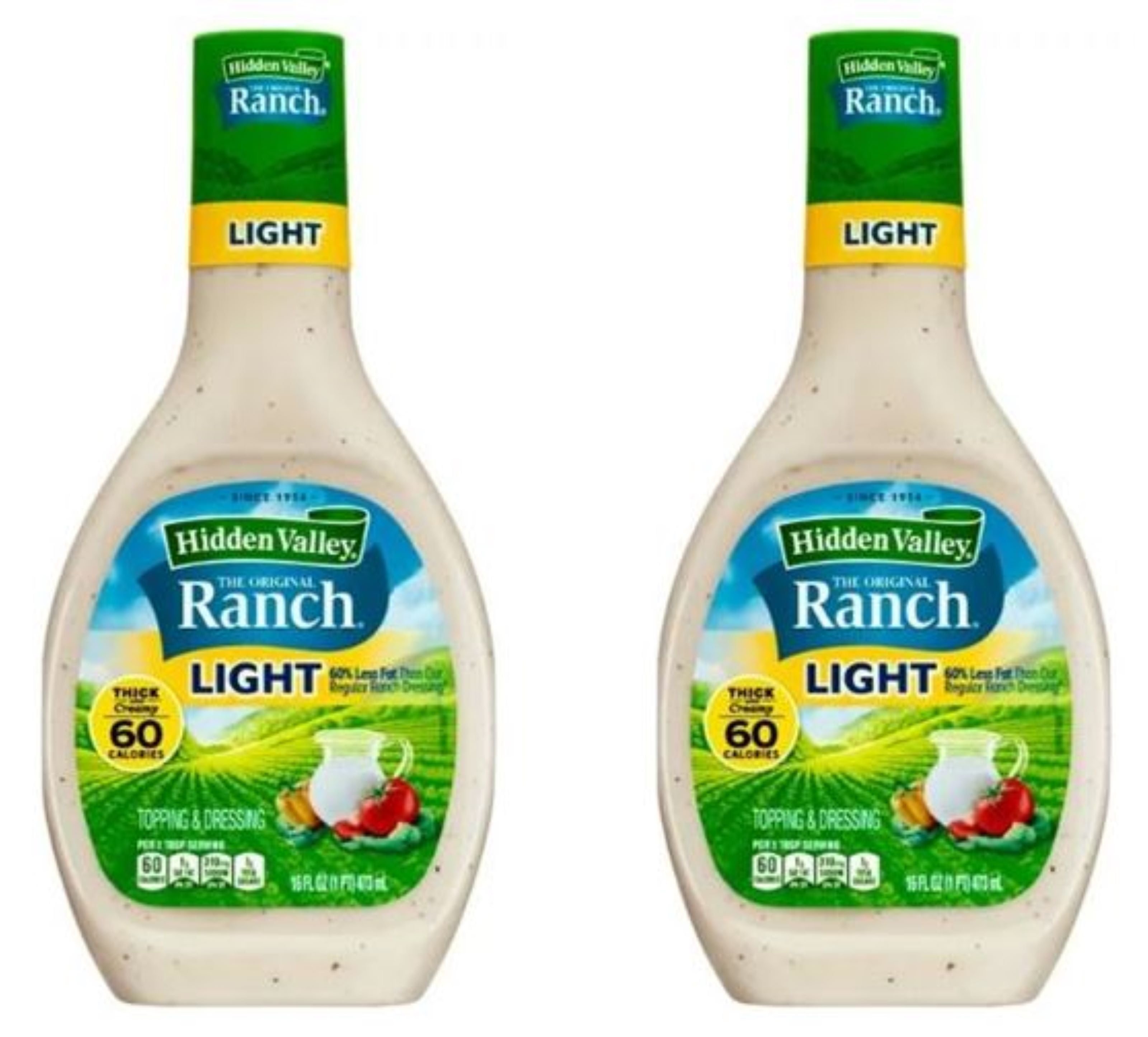 Hidden Valley Free Light Original Ranch Salad Dressing,16 fl oz, Pack ...