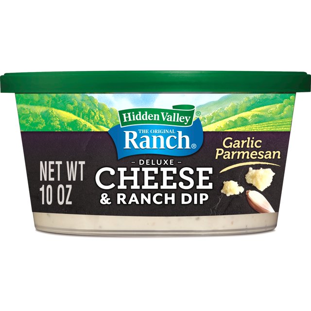 Hidden Valley Garlic Parmesan Flavor Deluxe Cheese and Ranch Dip, 10 oz ...