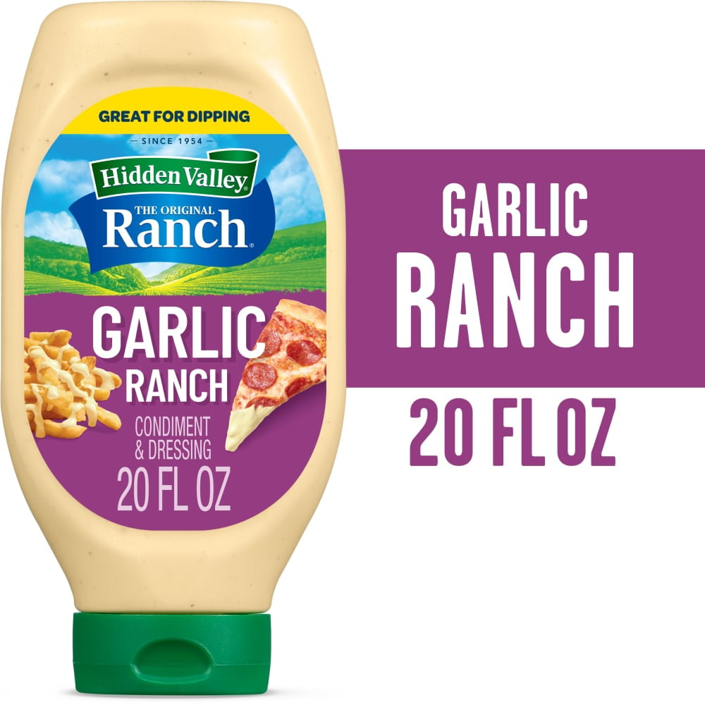 Hidden Valley Garlic Ranch Dressing Salad Dressing for Quick Meals ...