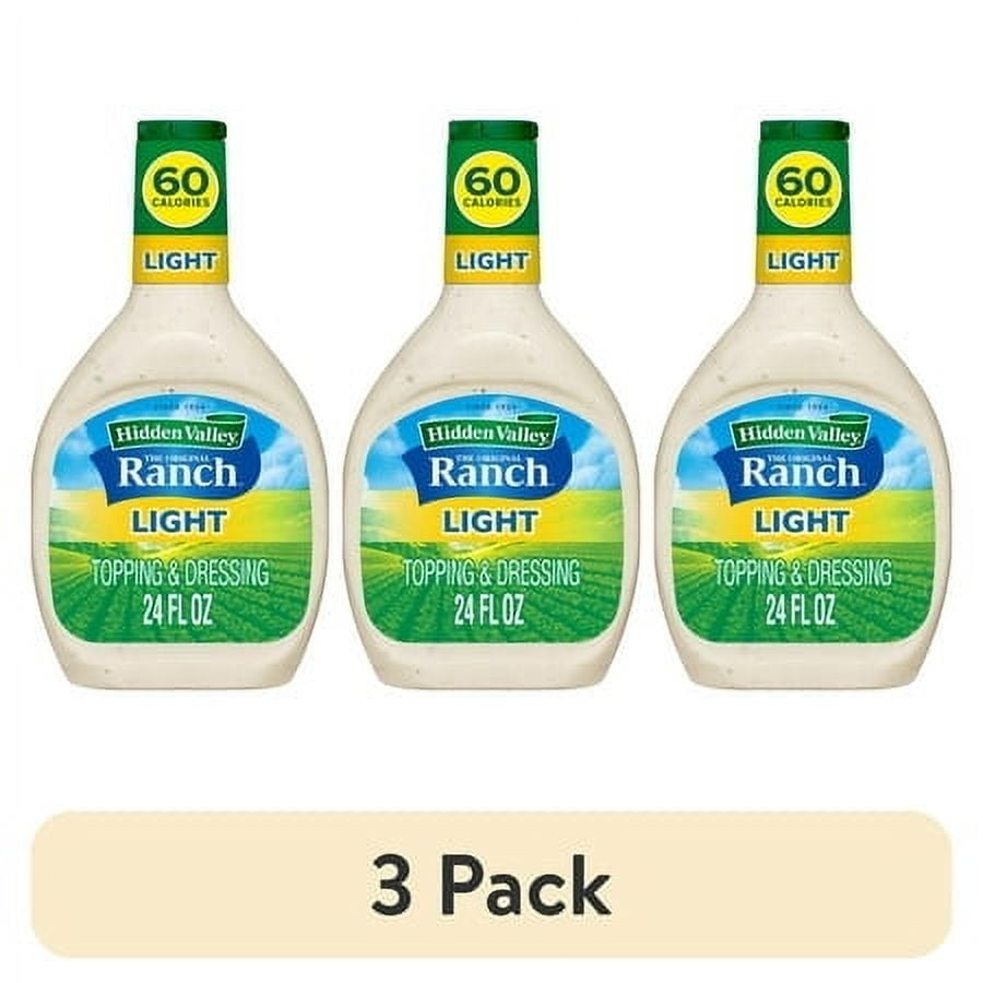 (3 pack) Hidden Valley Original Ranch Light Salad Dressing and Topping ...