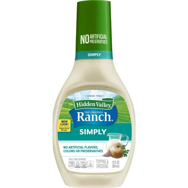 Hidden Valley Gluten Free Simply Classic Ranch Salad Dressing and ...