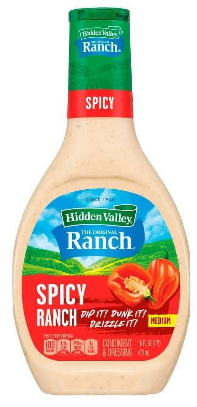 Hidden Valley Gluten Free Spicy Ranch Salad Dressing, 16 fl oz, Pack of ...