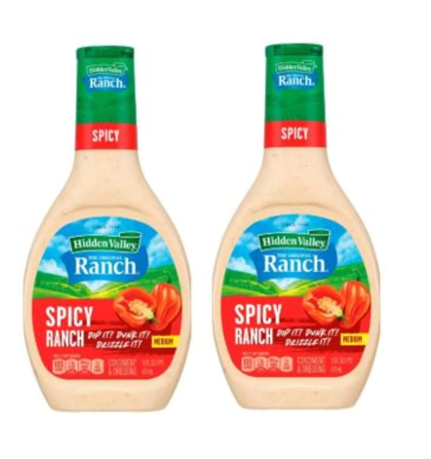 Hidden Valley Gluten Free Spicy Ranch Salad Dressing, 16 fl oz, Pack of ...