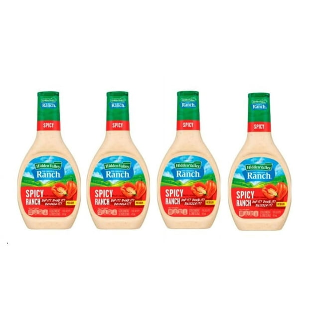 Hidden Valley Gluten Free Spicy Ranch Salad Dressing, 16 fl oz, Pack of ...