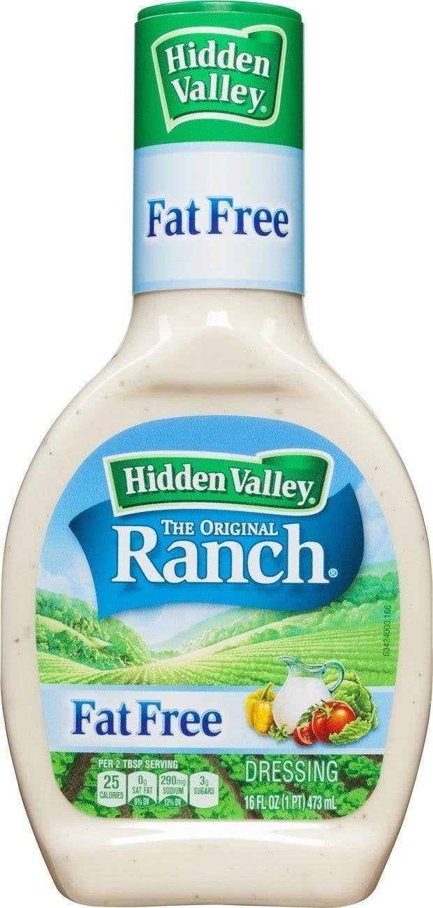 Hidden Valley Origina Ranch Fat Free Dressing (Pack of 2) 16 oz Bottles ...