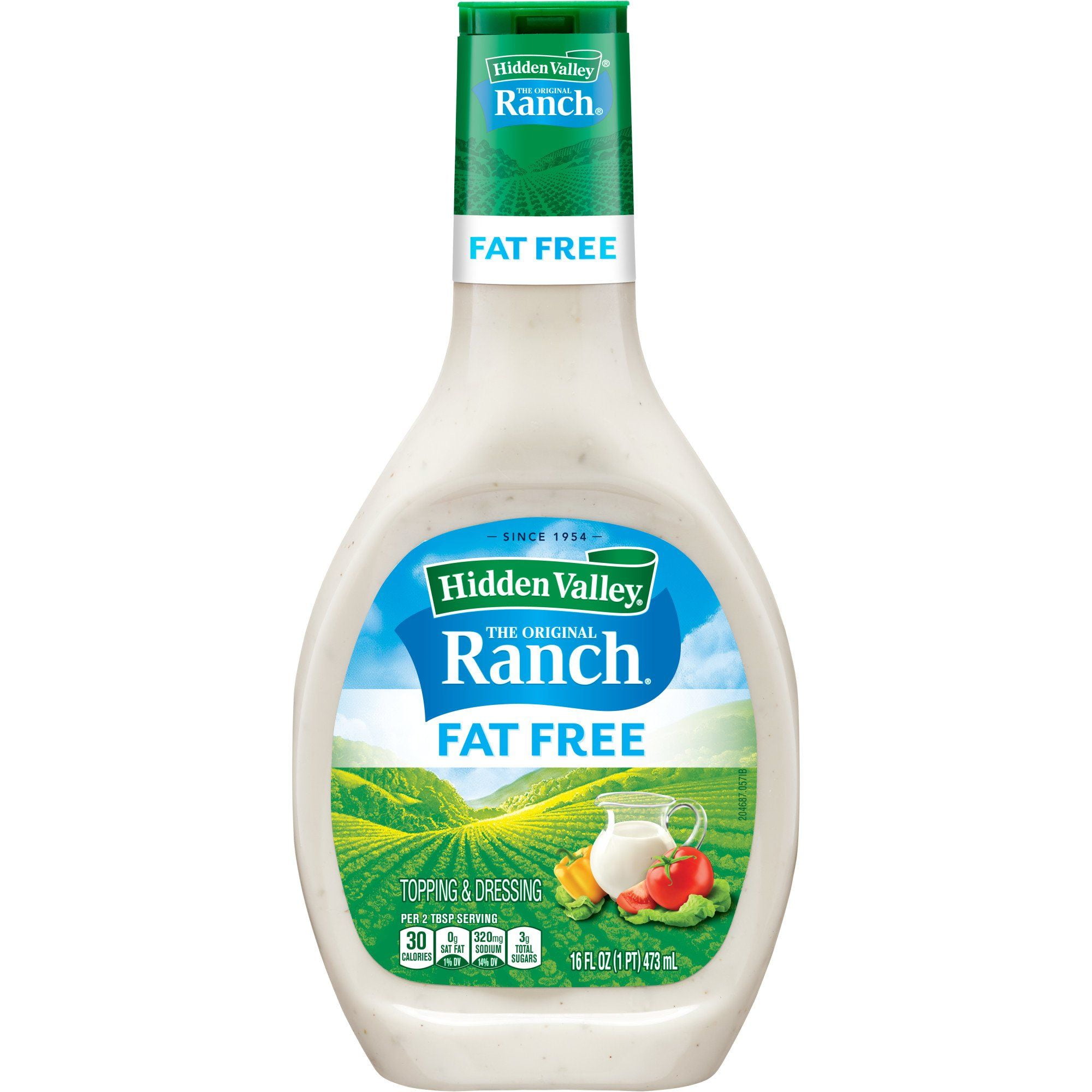 Hidden Valley Original Ranch Fat Free Salad Dressing & Topping - 16 oz ...