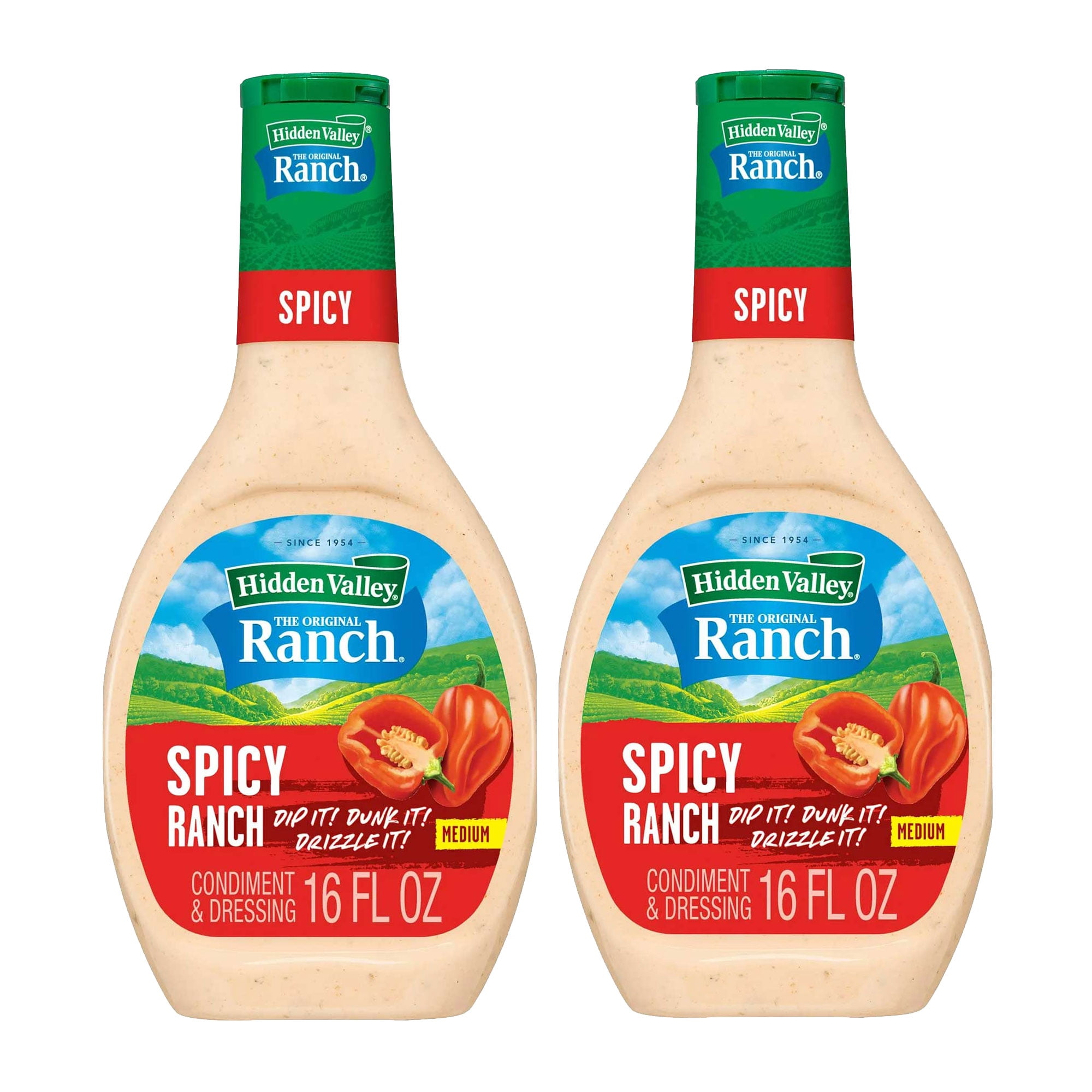 Hidden Valley Original Spicy Ranch Dressing & Topping, 16 Fl Oz (Pack ...
