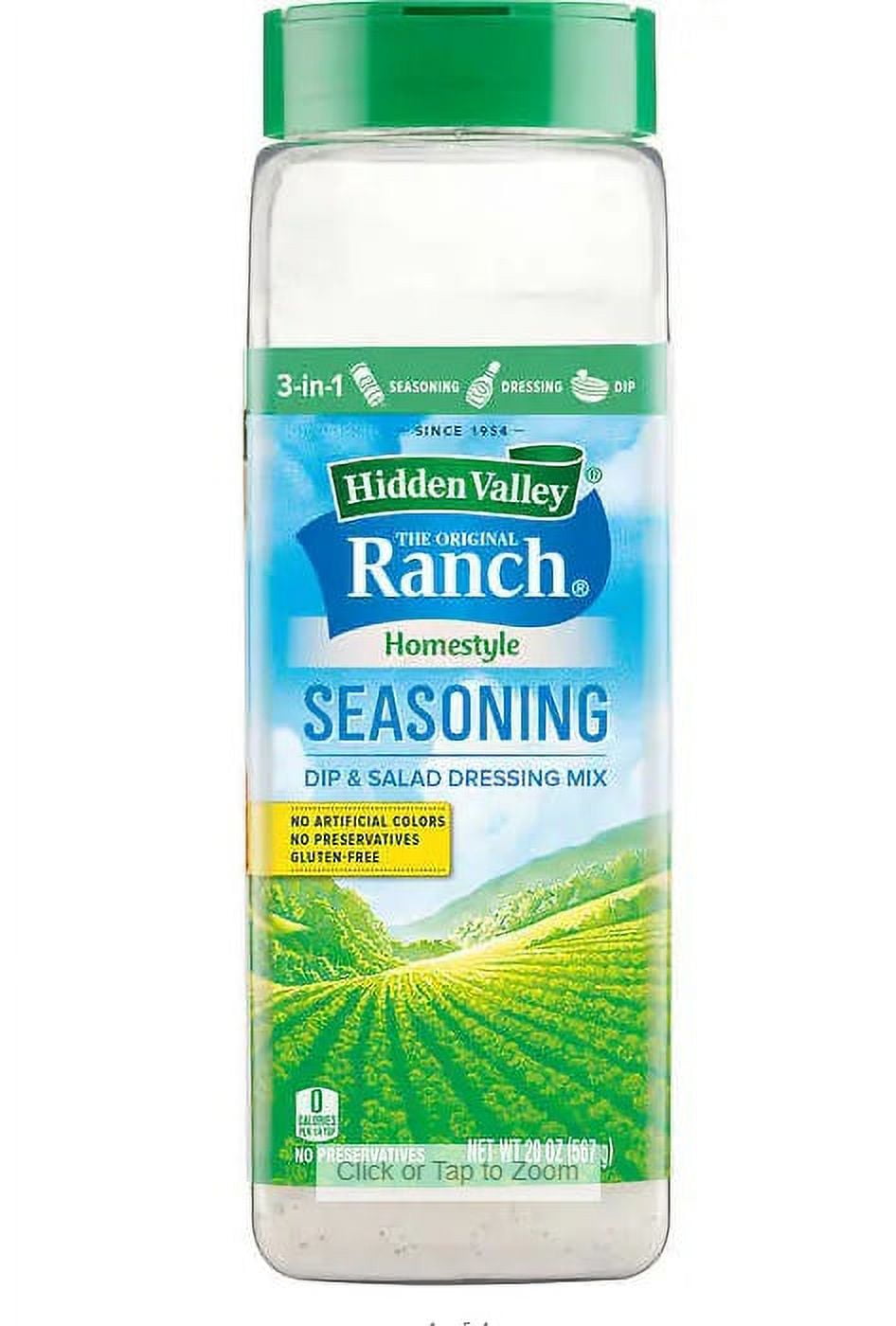 Hidden Valley Ranch Homestyle Seasoning, Dip and Salad Dressing Mix, 20 ...