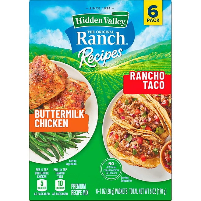 Hidden Valley Ranch Recipes, Variety Pack, 6 pk. - Walmart.com