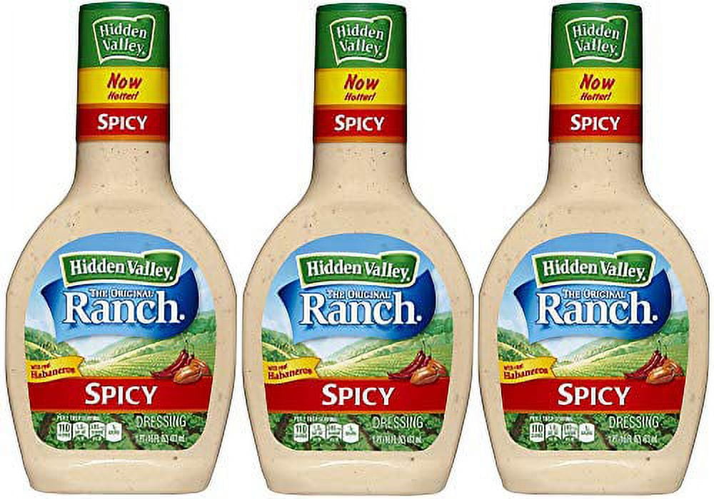 Hidden Valley Ranch, Spicy Ranch Dressing, 24oz Squeeze Bottle (Pack of ...