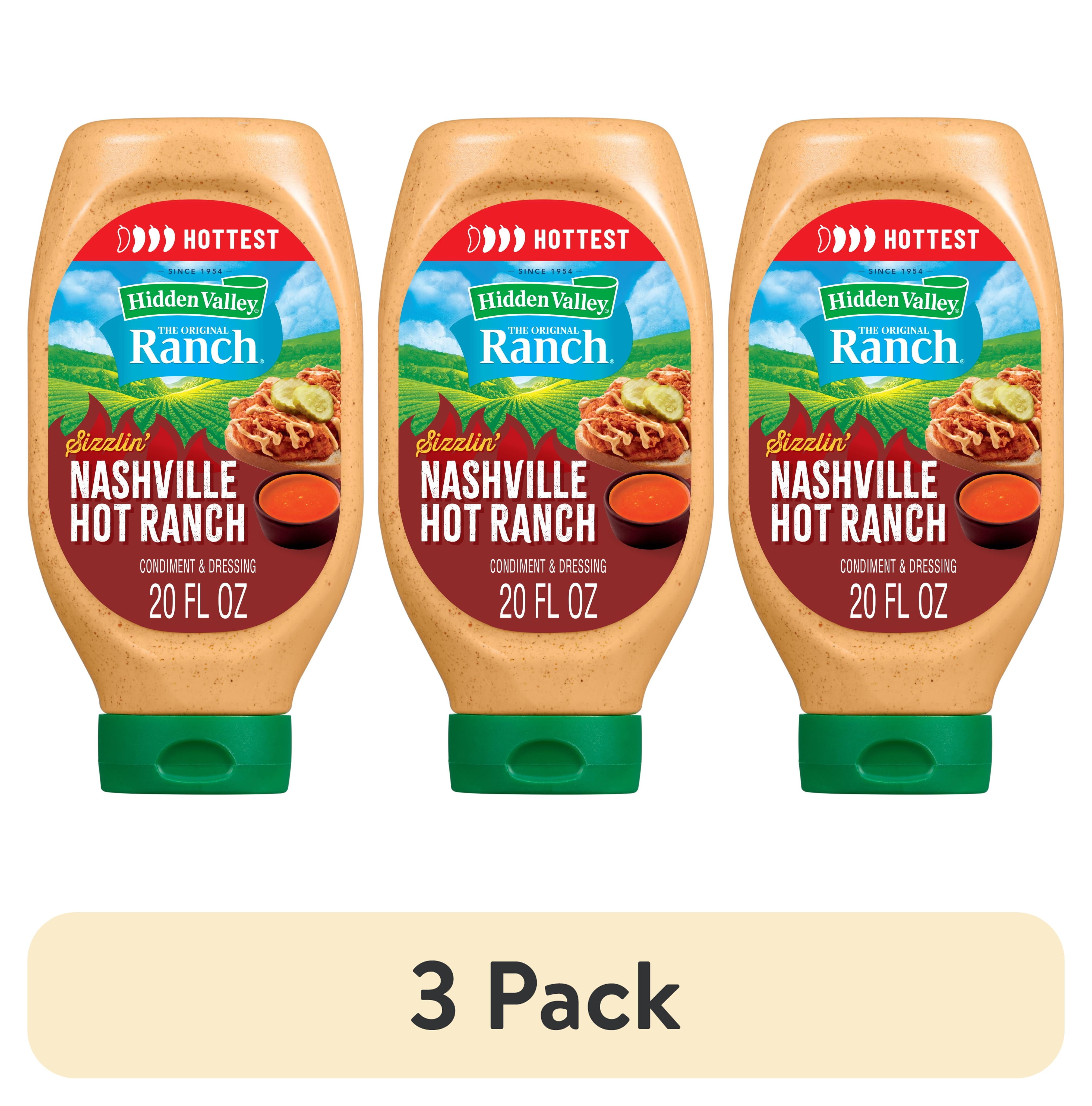 (3 pack) Hidden Valley Sizzlin Nashville Hot Ranch Condiment and ...
