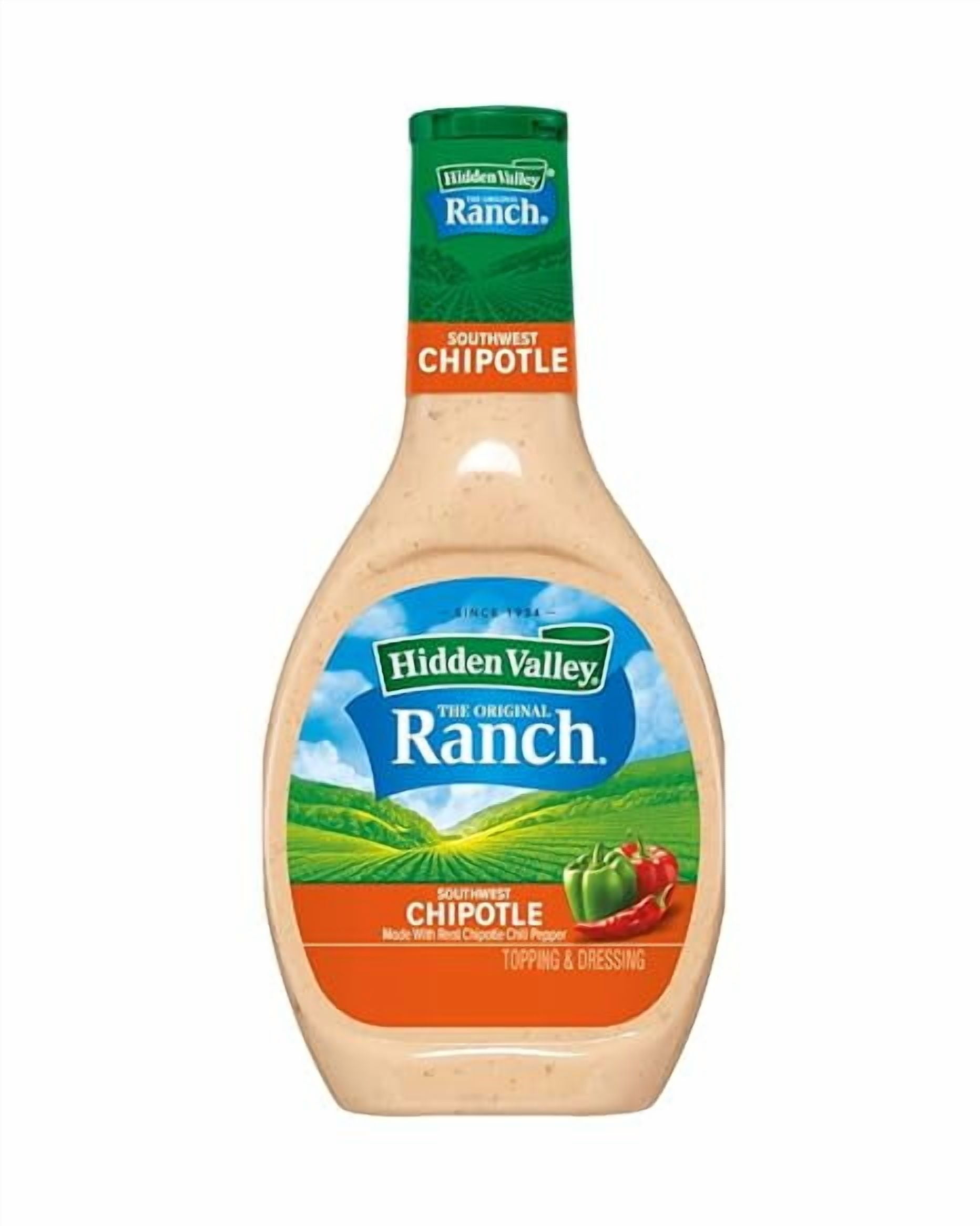 Hidden Valley Southwest Chipotle Ranch Topping and Dressing, 16 Fluid ...