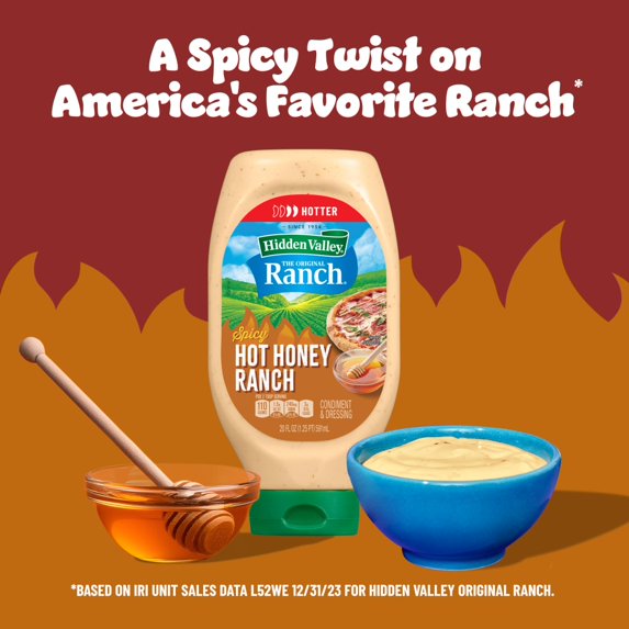 Hidden Valley Spicy Hot Honey Ranch Dressing Salad Dressing for Quick ...