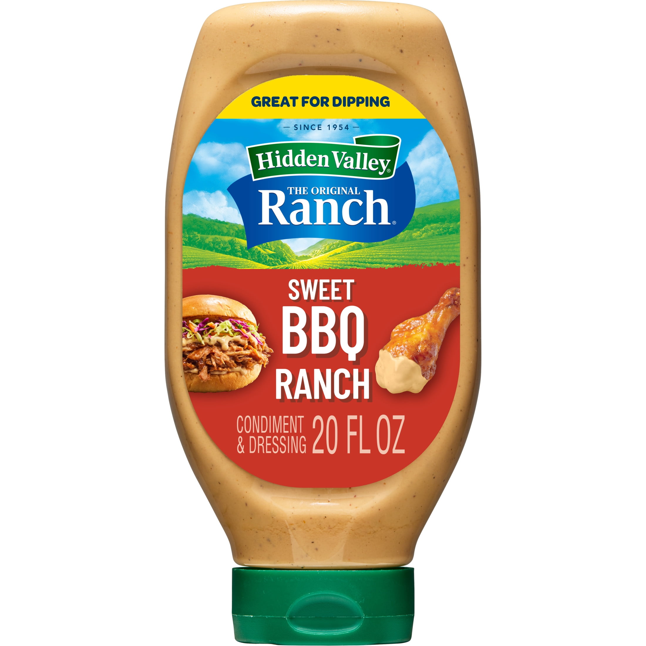 Hidden Valley Sweet BBQ Ranch Condiment and Dressing, Easy Squeeze ...
