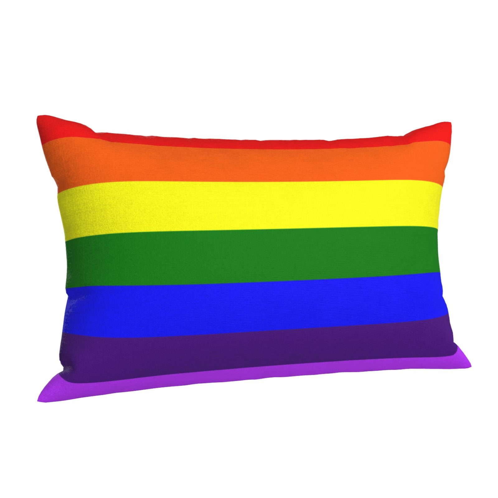 Hidden Zipper Pillowcases Pride Rainbow Flag Pattern Lumbar Pillow Case ...