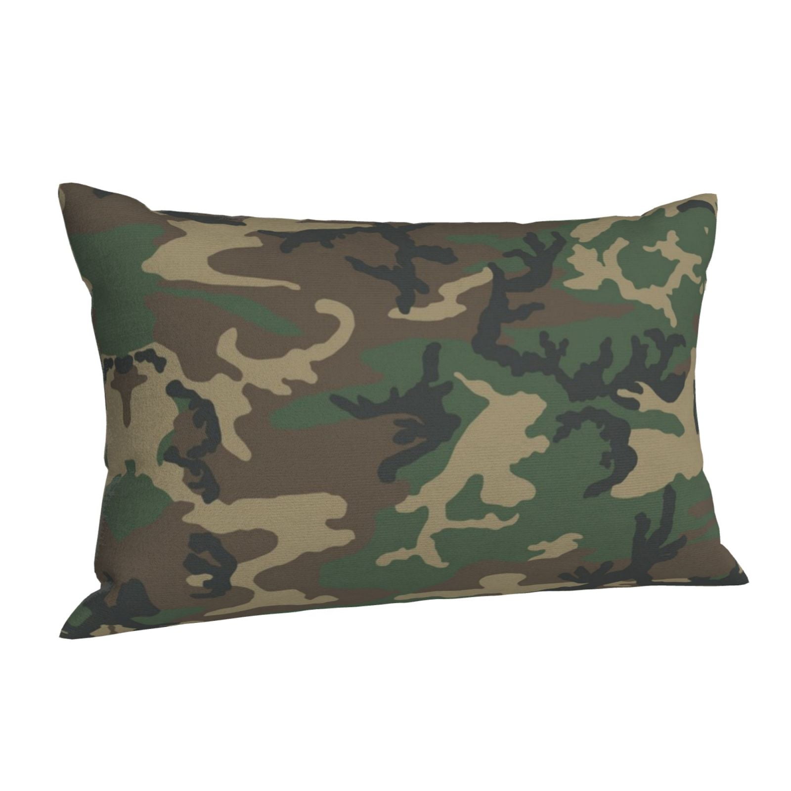 Hidden Zipper Pillowcases Retro Camouflage Pattern Lumbar Pillow Case ...