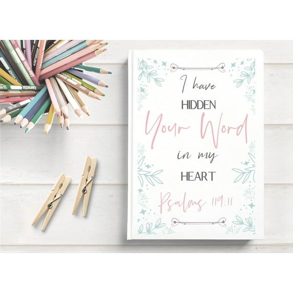 Hidden in My Heart Christian Journal Prayer Notebook Gratitude Journal ...
