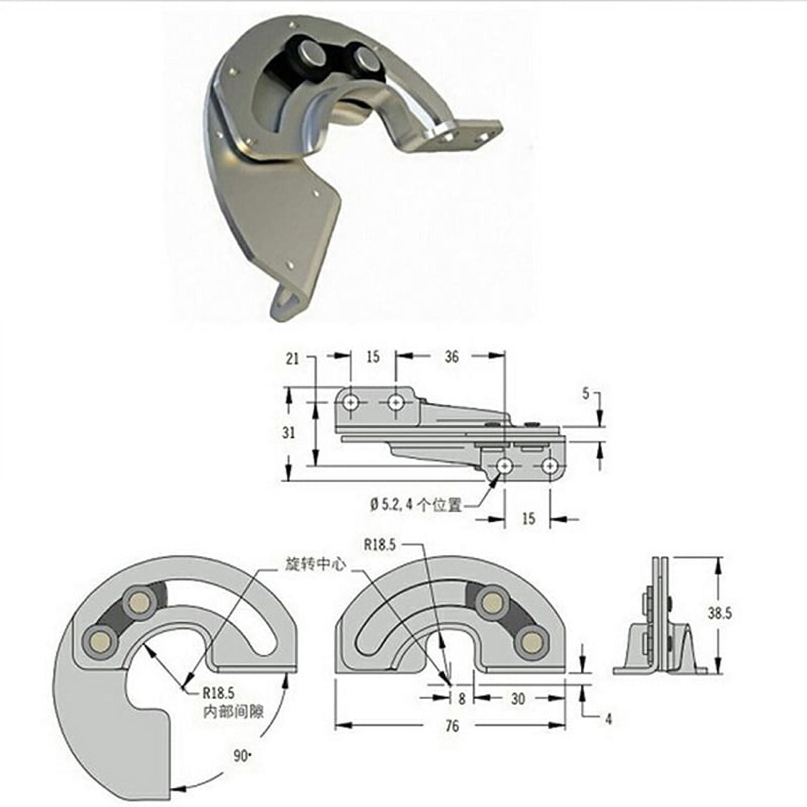 Hidden sliding hinges 90 degree limit hinge R6 carbon steel cabinet ...