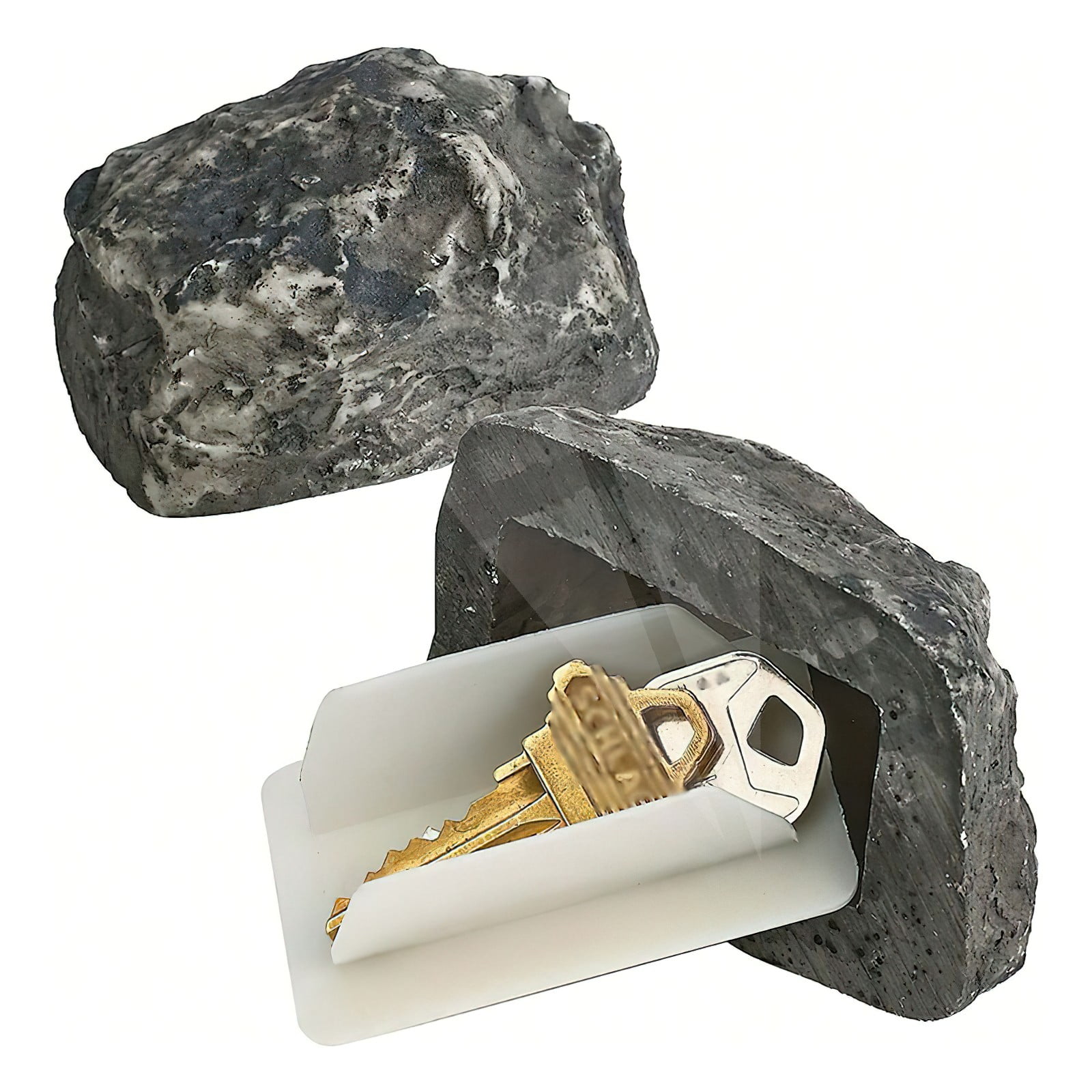 Hide-A-Key Realistic Rock Key Holder – Weatherproof, Outdoor, Standard ...