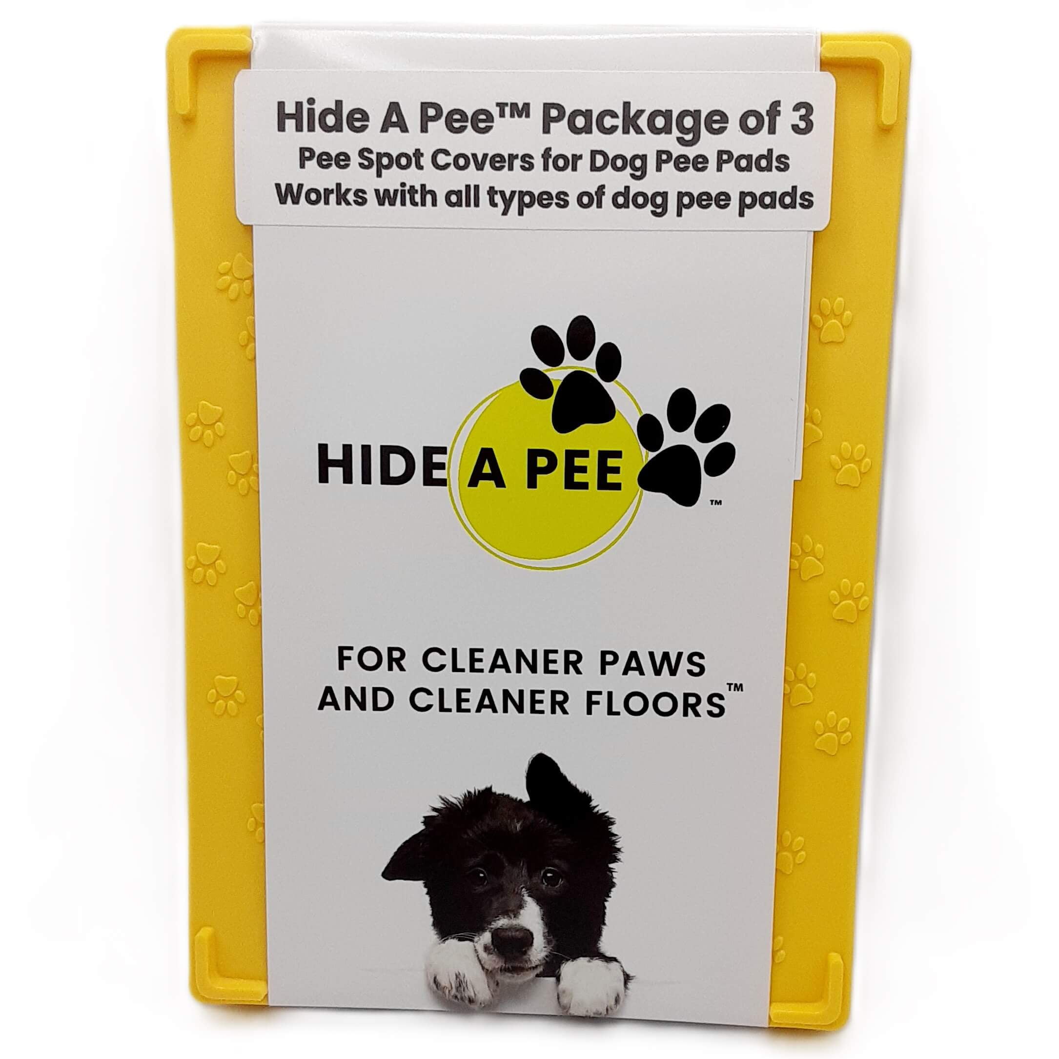 Hide A Pee™ Pee Spot Covers for Dog Pee Pads | 3 Mellow Yellow Paw ...