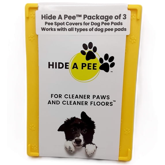 Hide A Pee™ Pee Spot Covers for Dog Pee Pads | 3 Yellow Paw Prints XO ...