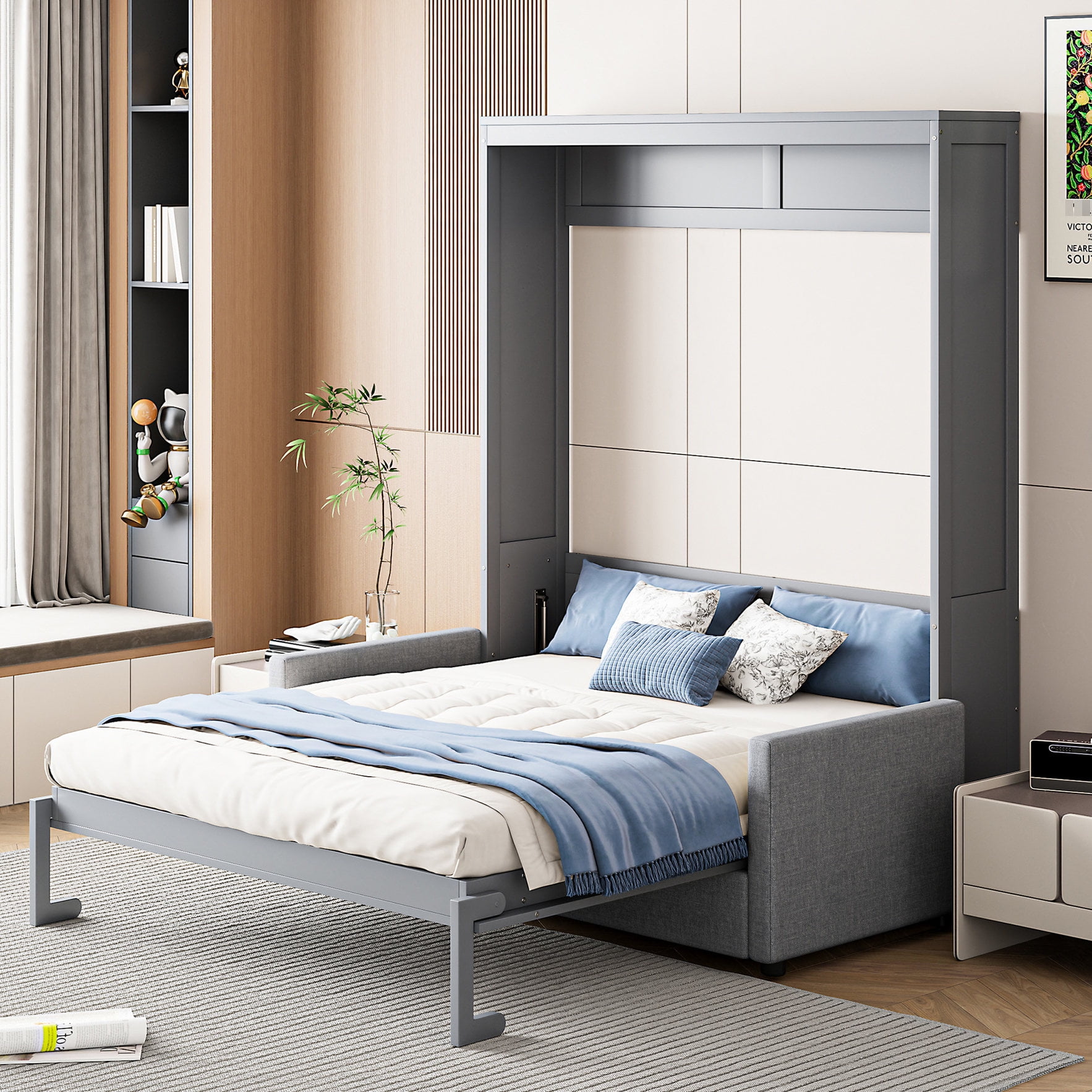 Hide Away Bed / Full, Gray, Seamless Sofa - Bed Blend / Suitable for ...